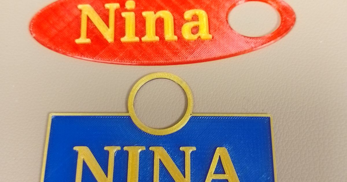 Nina Tag by Eva Máčová | Download free STL model | Printables.com