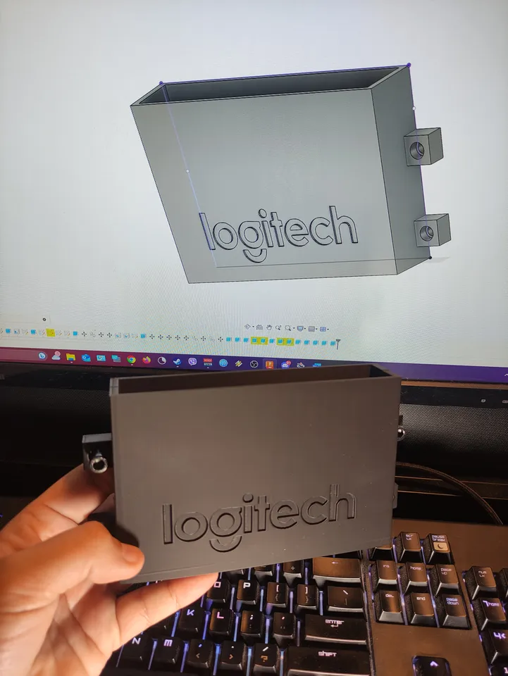 Sim Rig Case for Logitech K400 keyboard by MightyMike | Download free ...