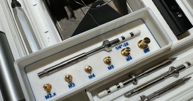 Gridfinity Pinecil, TS100 Heat Set Insert Tip Holder by bdahlem | Download free STL model ...