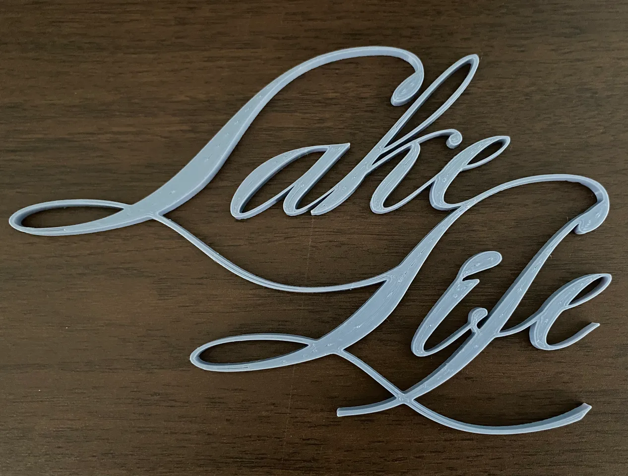 Lake Life Cursive by Hi_Im_Dave | Download free STL model | Printables.com