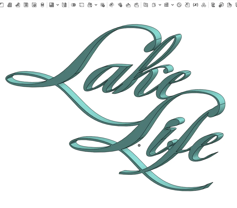 Lake Life Cursive by Hi_Im_Dave | Download free STL model | Printables.com