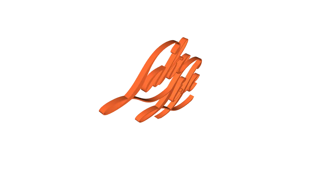 Lake Life Cursive by Hi_Im_Dave | Download free STL model | Printables.com