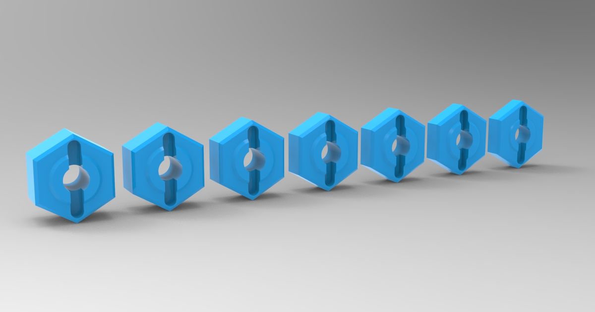 12mm Hex Wheel Hex Drive Adapters for RC cars by MakerFunLab | Download ...