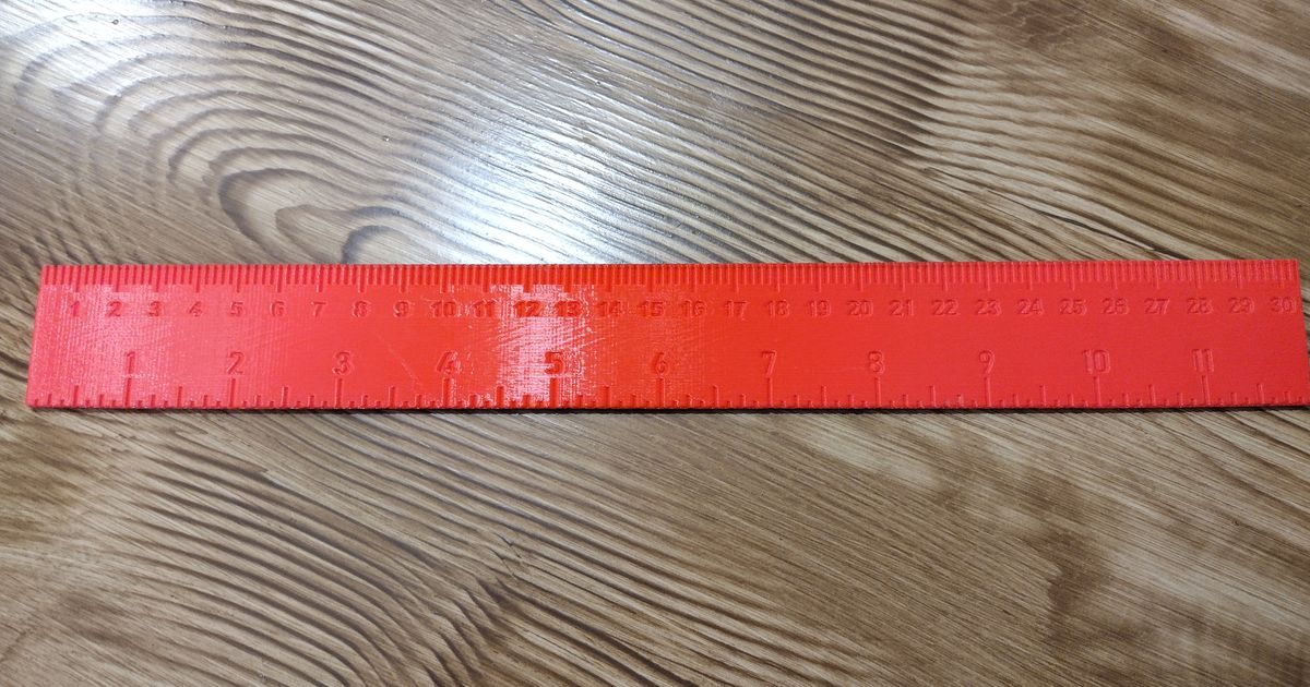 12 inch/304mm ruler by Dan the 3D Printing Dad | Download free STL ...
