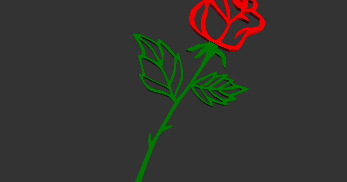 Simple multi coloured rose by Max | Download free STL model ...