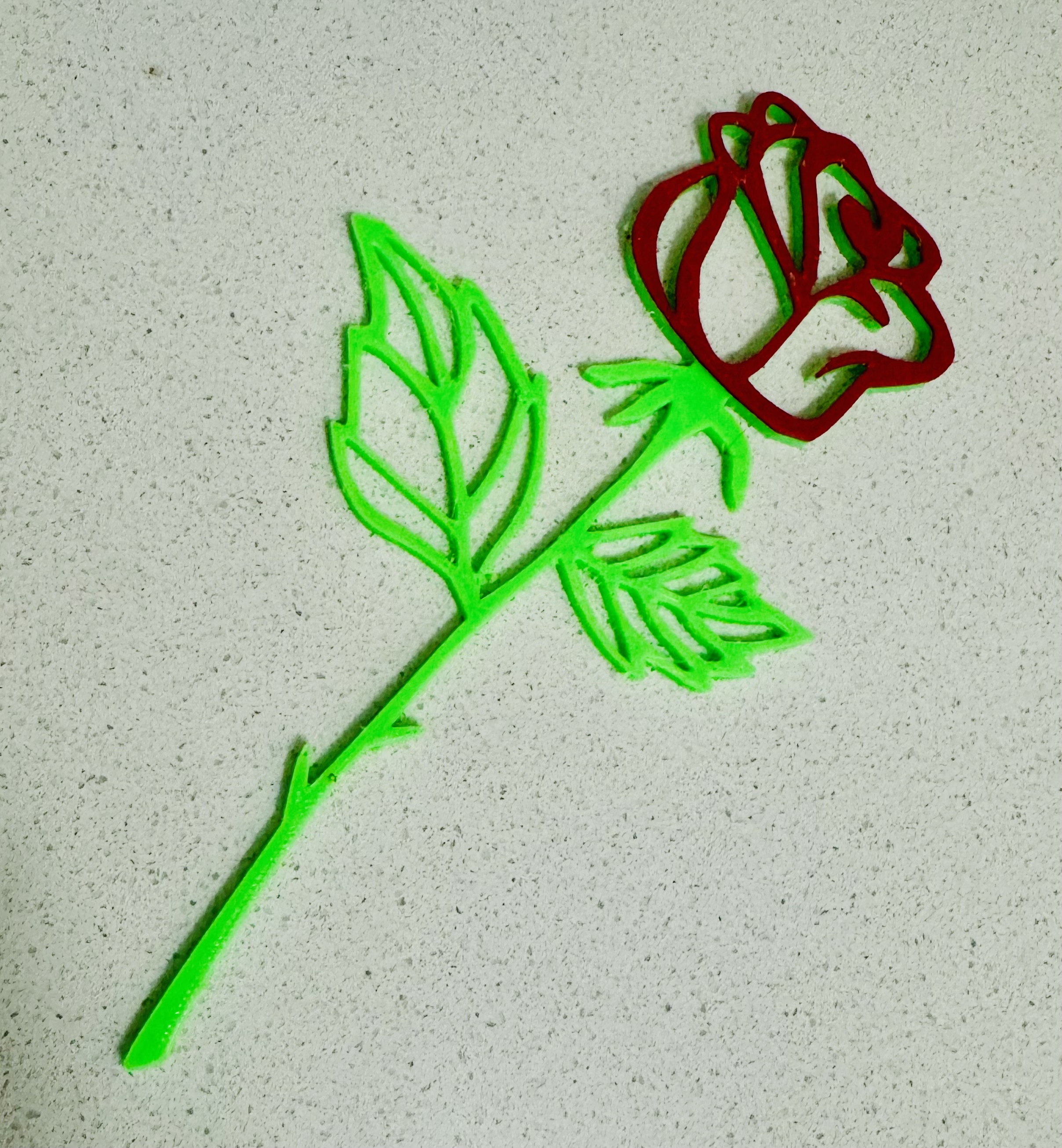 Simple multi coloured rose by Max | Download free STL model ...