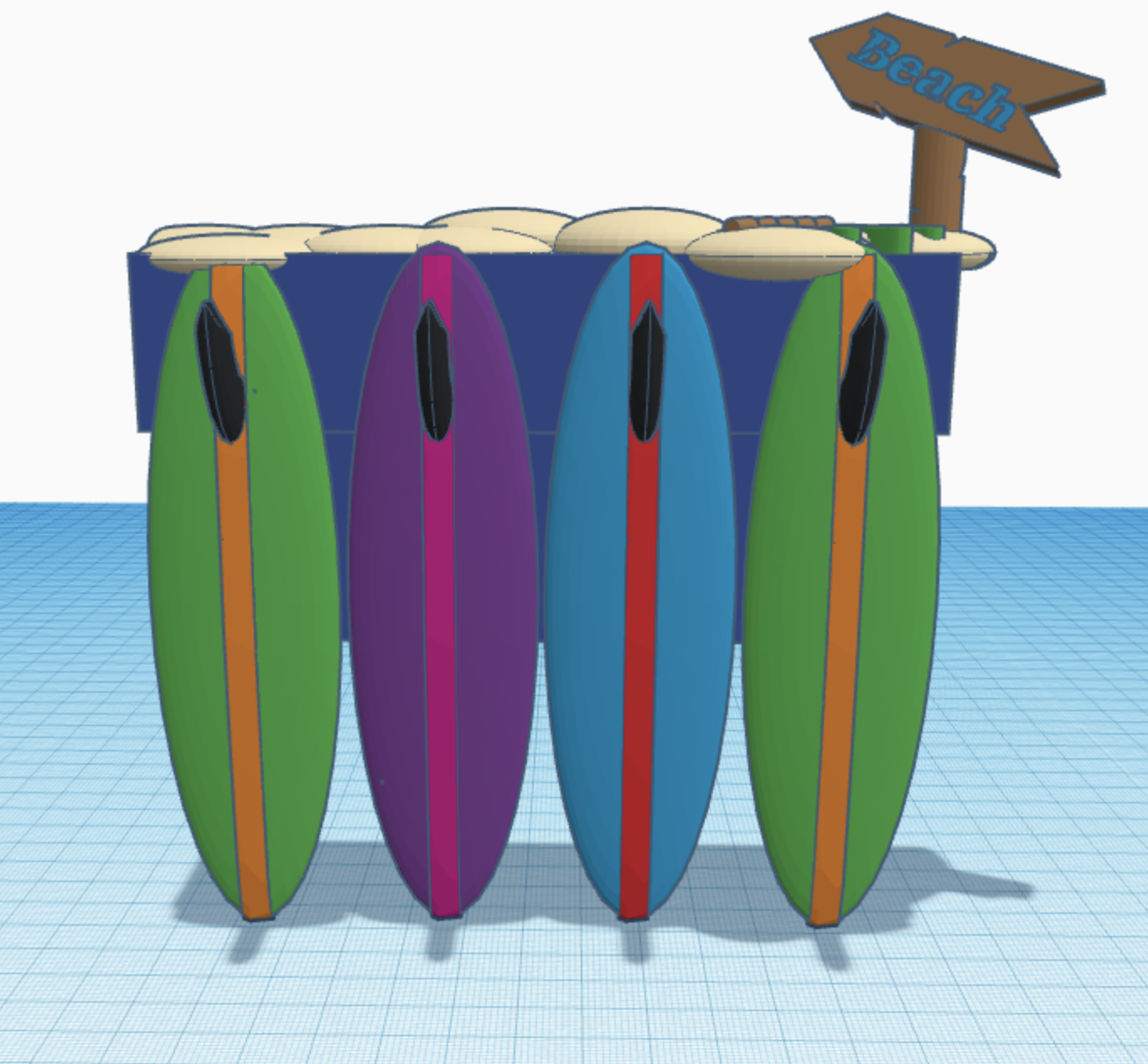 Beach Key Hanger by The Man | Download free STL model | Printables.com