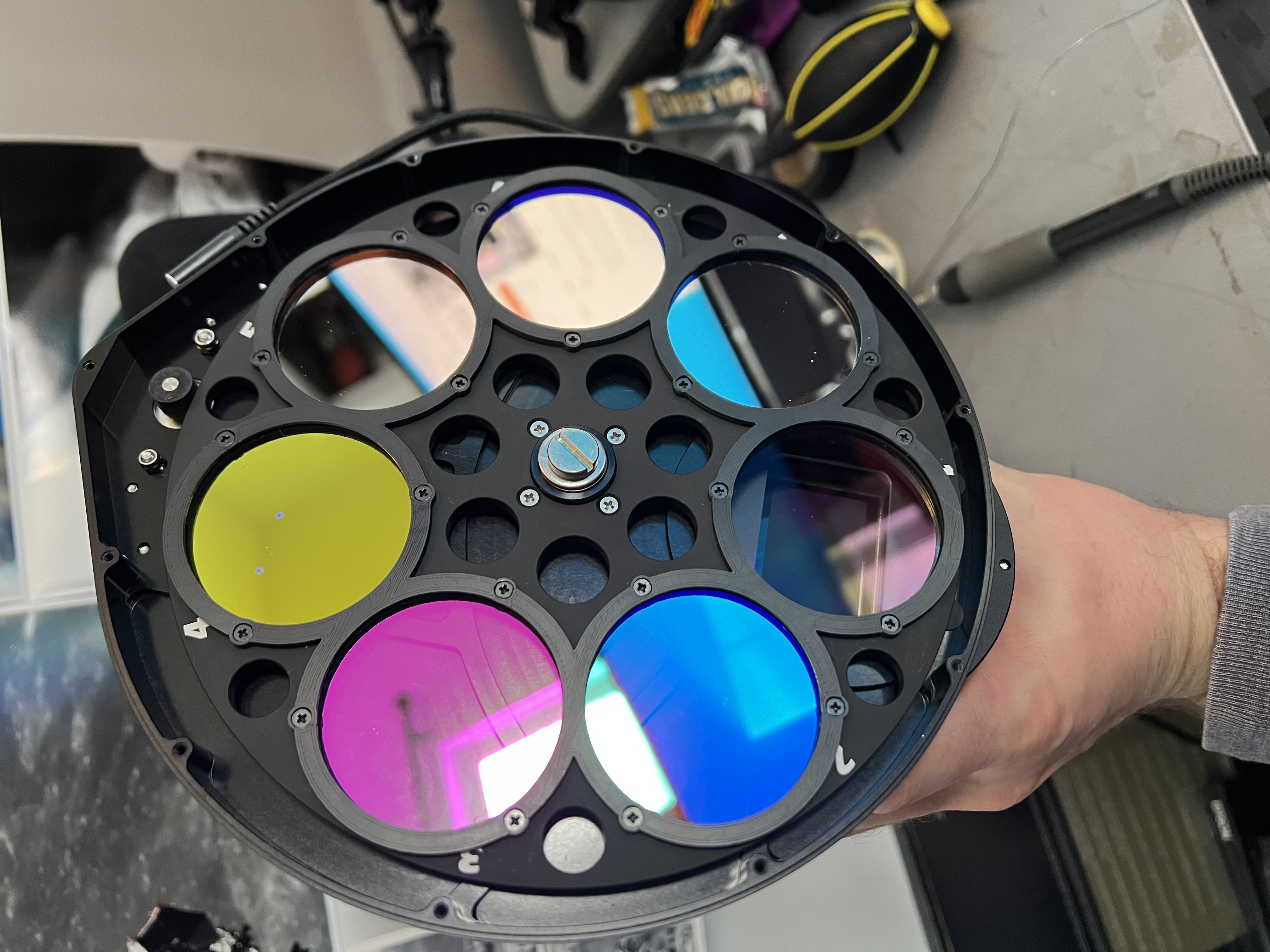 Filter mask for player one Phoenix 50mm filter wheel for chroma filters ...