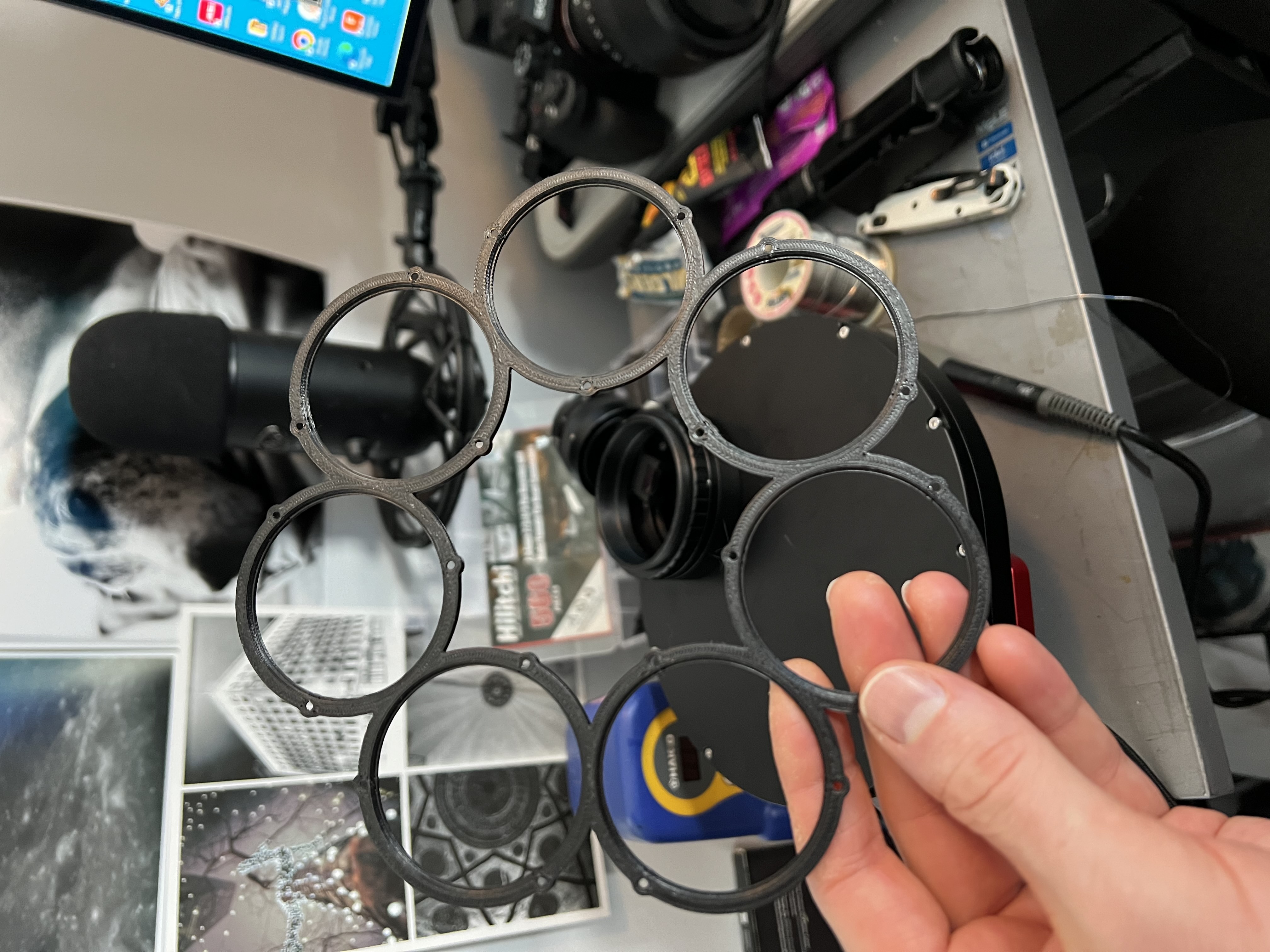 Filter mask for player one Phoenix 50mm filter wheel for chroma filters ...