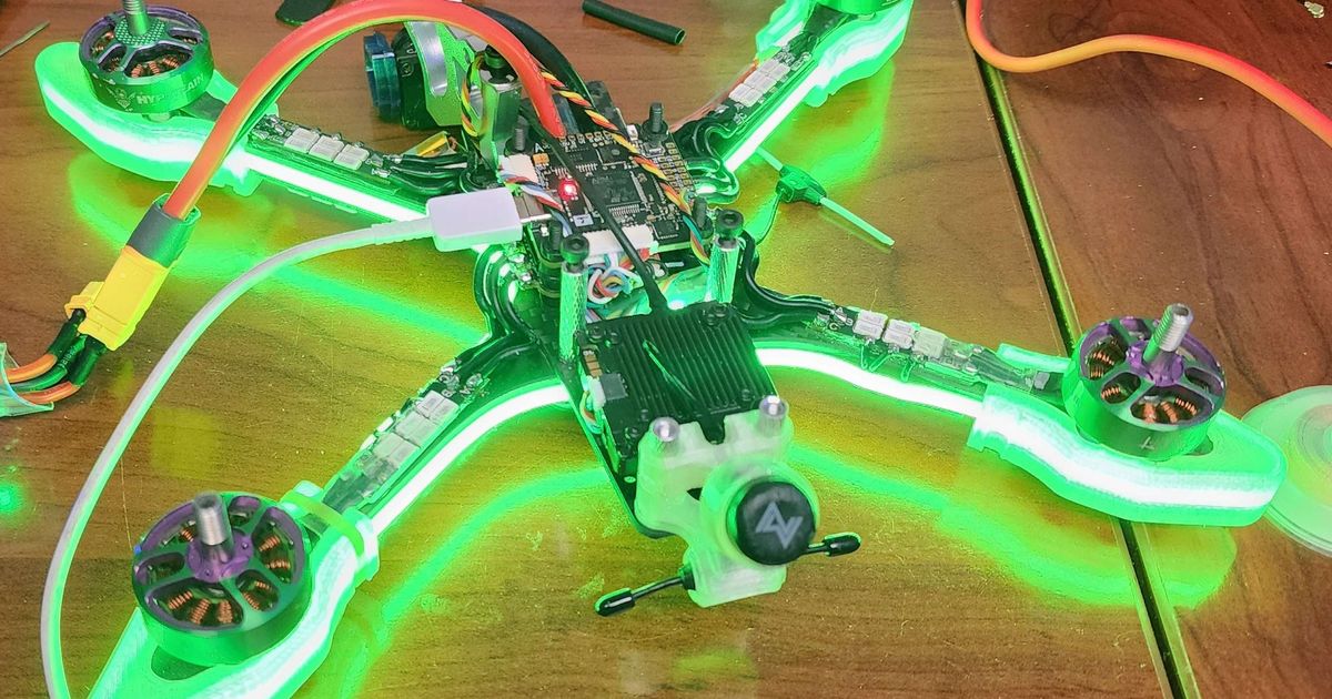 Rotor Riot TANQ TPU Arm Protector w/ Fly High FPV LED Strip Channel by ...