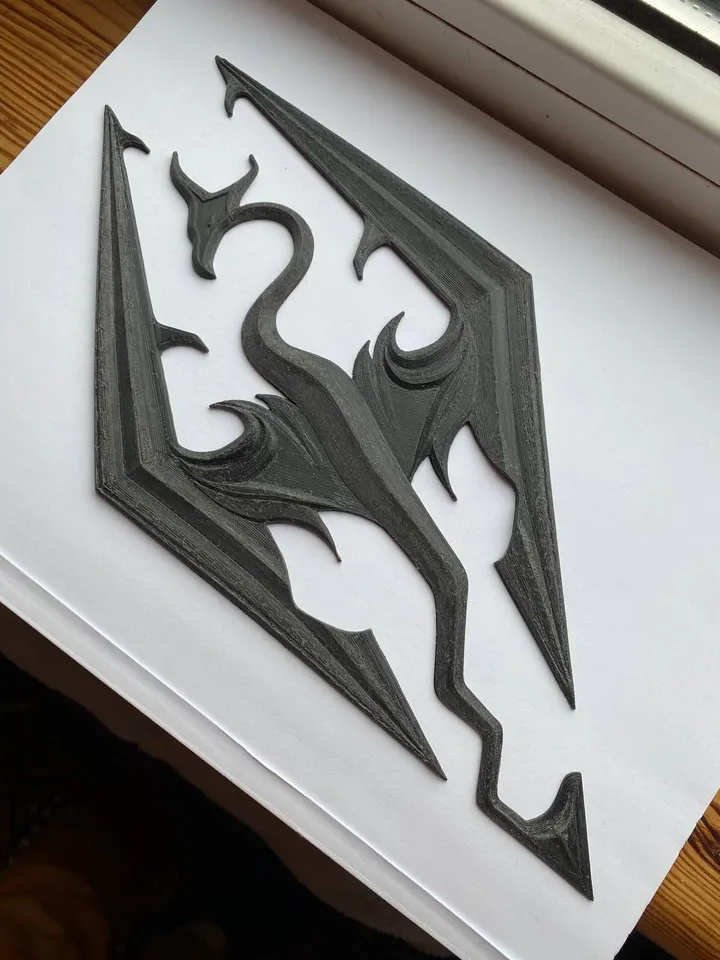 Skyrim Logo/Emblem elder scrolls by Dimmu_Ogir | Download free STL ...