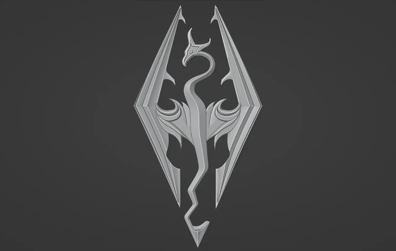 Skyrim Logo/Emblem elder scrolls by Dimmu_Ogir | Download free STL ...