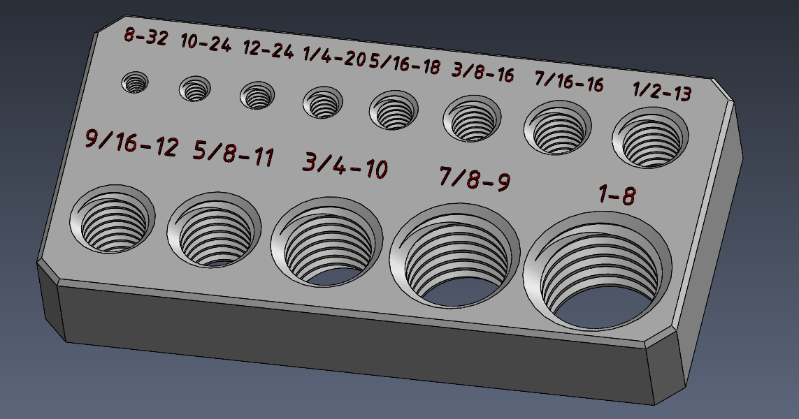 Imperial thread testblock by Balazs | Download free STL model ...
