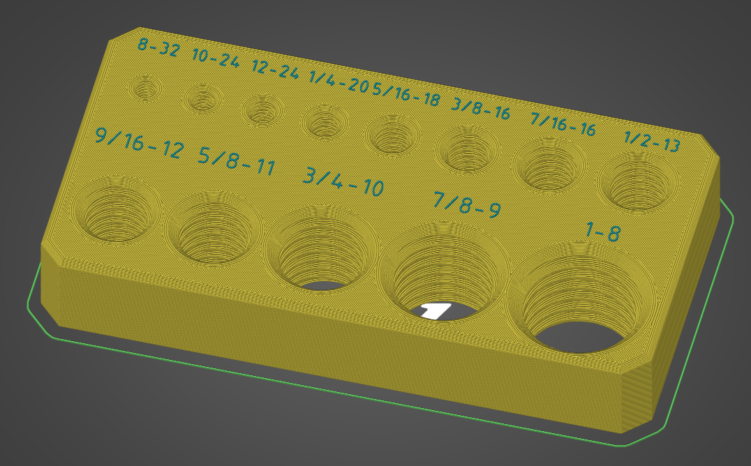 Imperial thread testblock by Balazs | Download free STL model ...