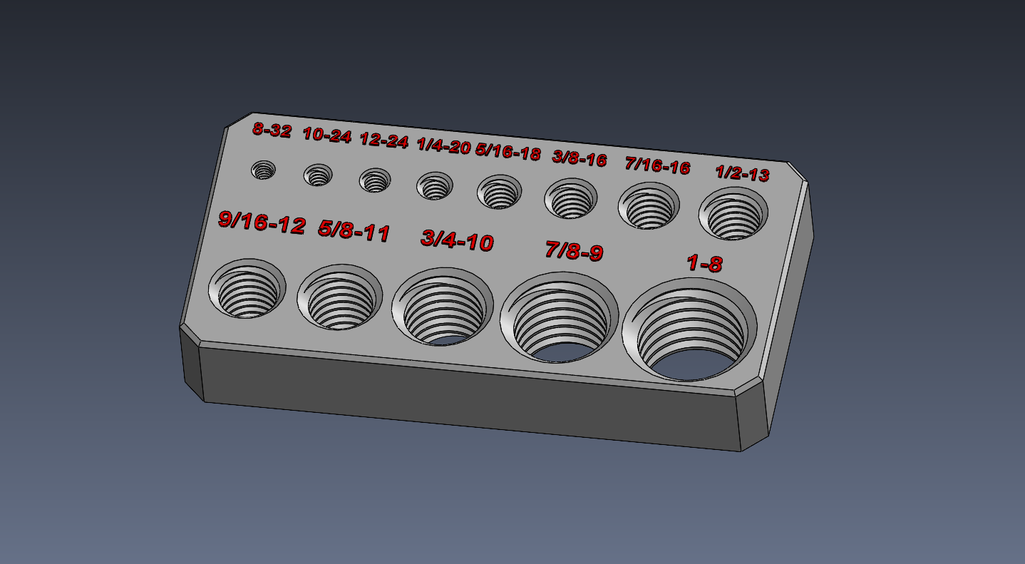 Imperial thread testblock by Balazs | Download free STL model ...