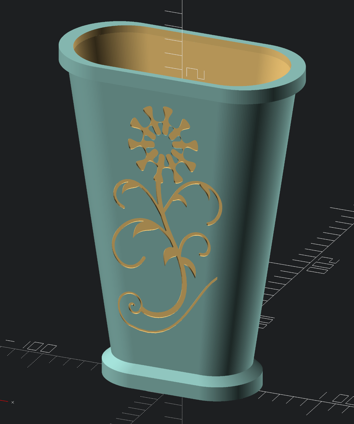 Vase - decorative flower by Eugène R. | Download free STL model ...