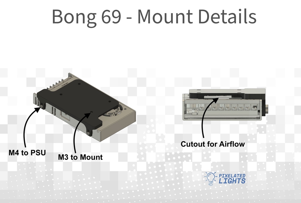 Wasatch Bong 69 PSU Mount by Derik Whittaker | Download free STL model | Printables.com
