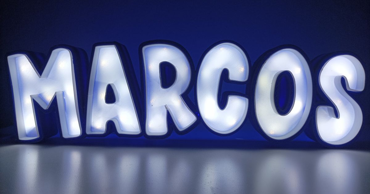 Letrero Marcos by Alejandro | Download free STL model | Printables.com