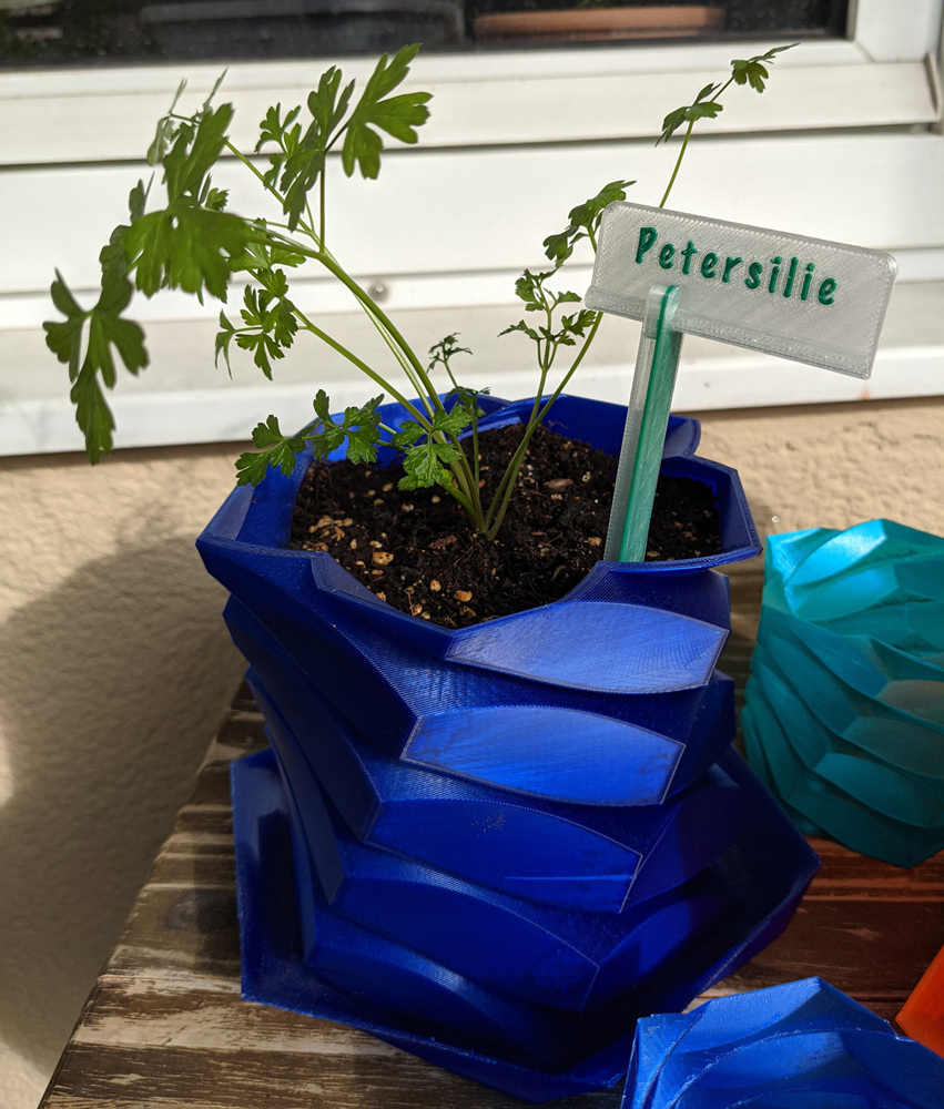 Plant Pot / Planter sixSwirl by Grimsl | Download free STL model ...
