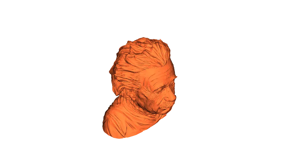 Albert Einstein SupportFree (low poly) by W1nter | Download free STL ...