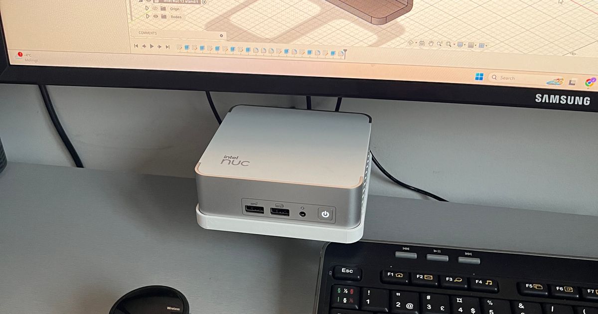 Intel nuc 13 pro desktop stand by Johan | Download free STL model ...