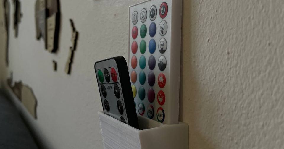 Remote wall holder by BigFish | Download free STL model | Printables.com