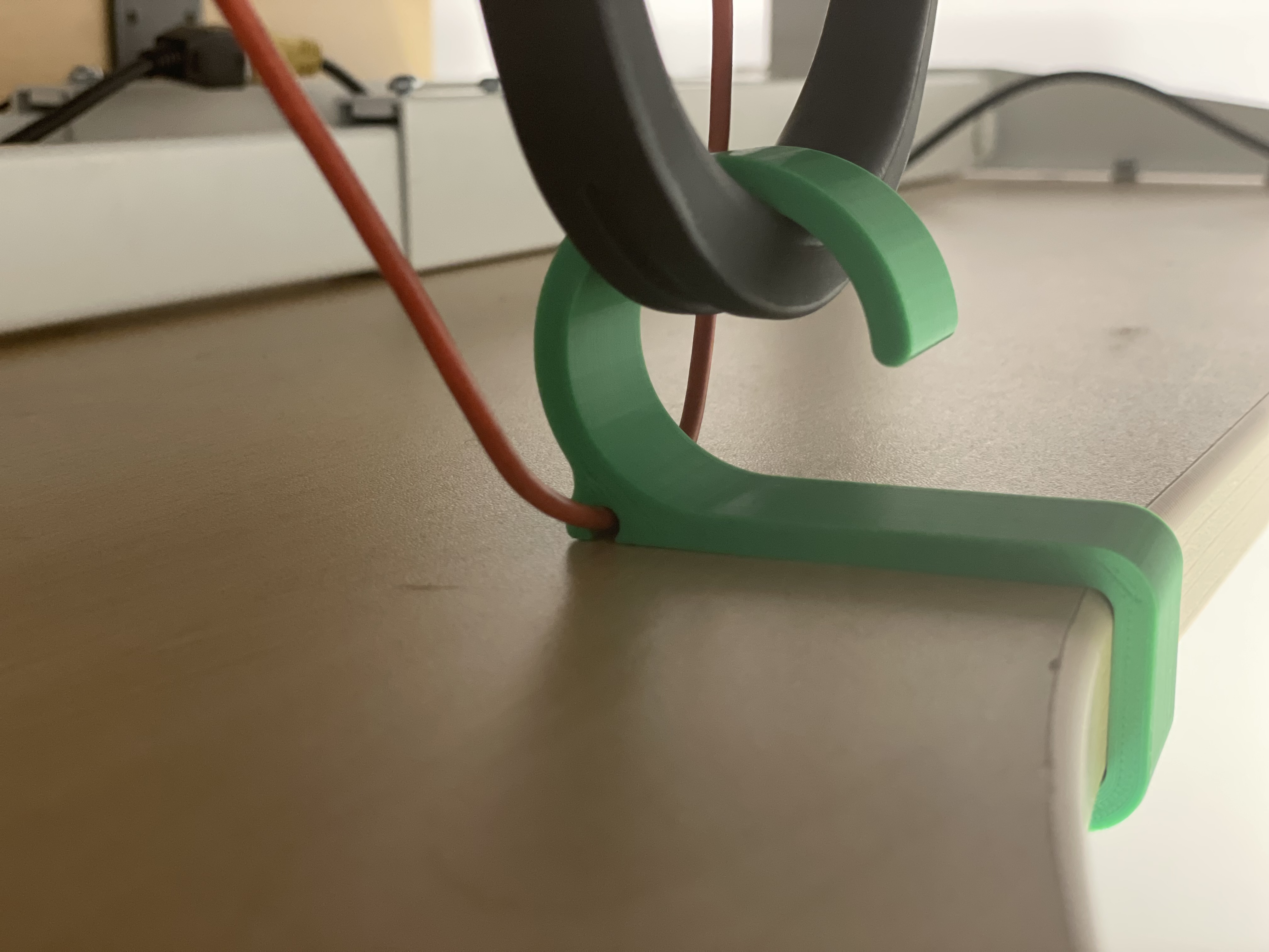 Under Desk Headphone Hook with Charging Cable Channel by Daniel Sayre ...