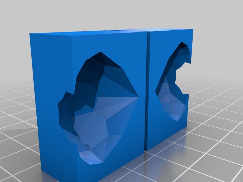 Diamond mold form (two parts) for pendants with fimo/sand/etc by h3rm ...