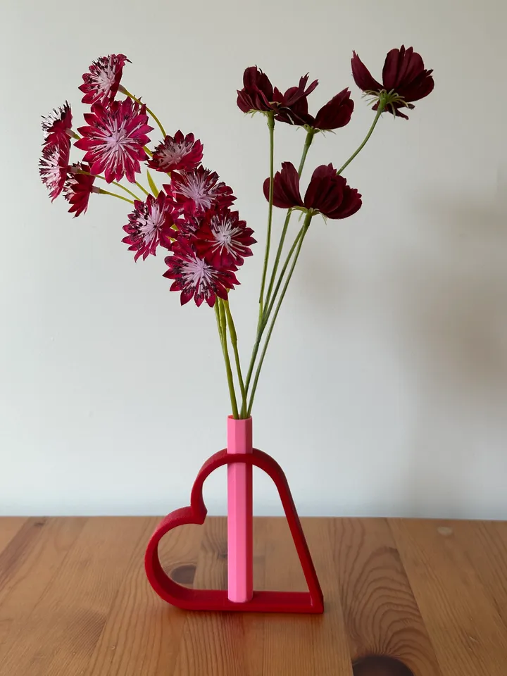Heart Vase Octagonal 100mm - Perfect for Valentines, Mothers Day, a ...