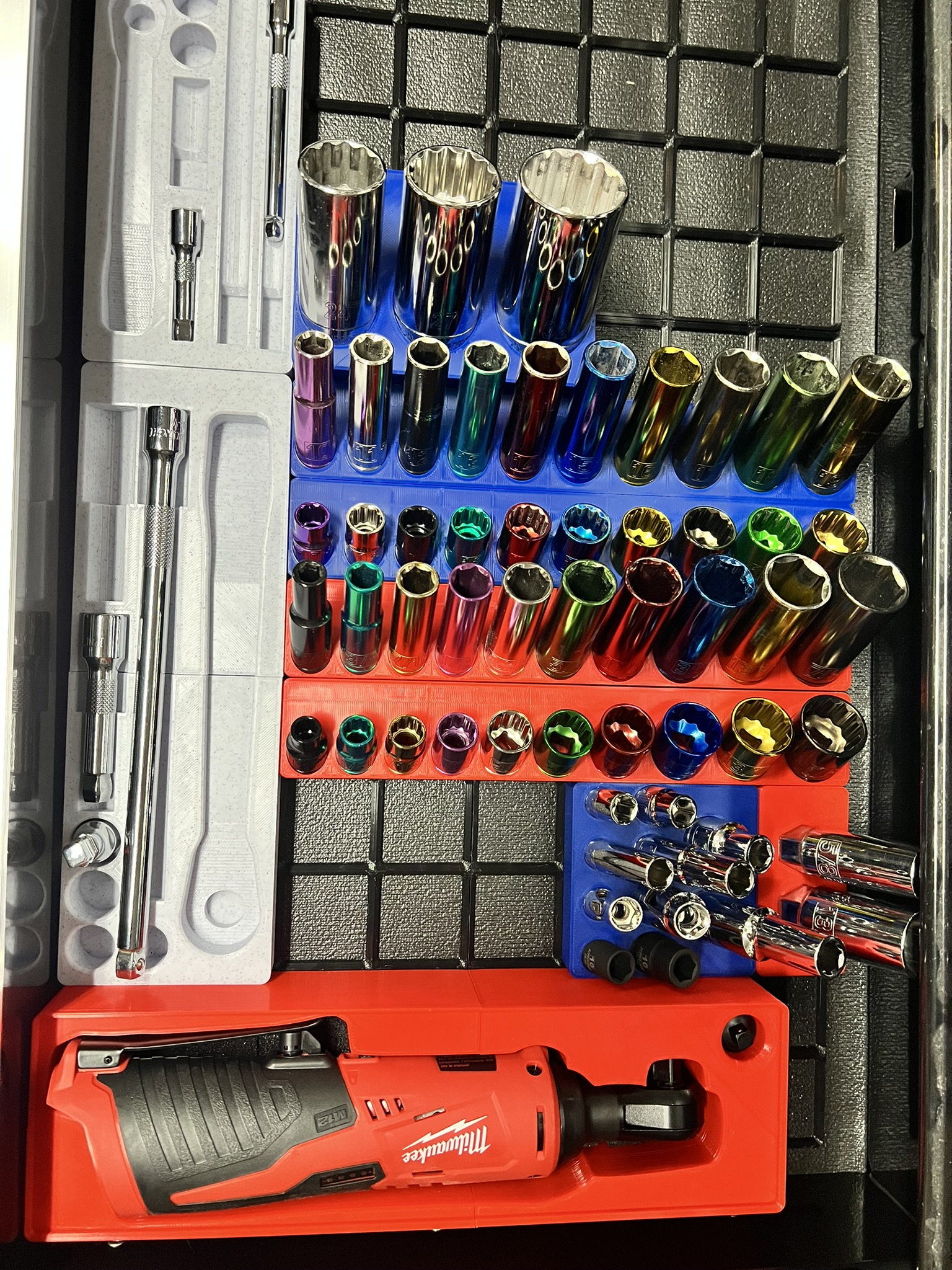 Gridfinity Husky 24mm, 27mm, 32mm Socket Holder by Brandon Scott ...