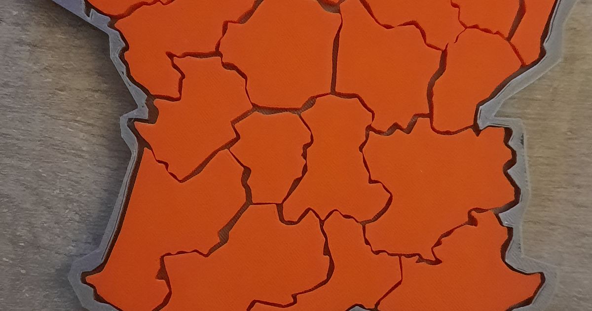 france region puzzle by Dimboum | Download free STL model | Printables.com