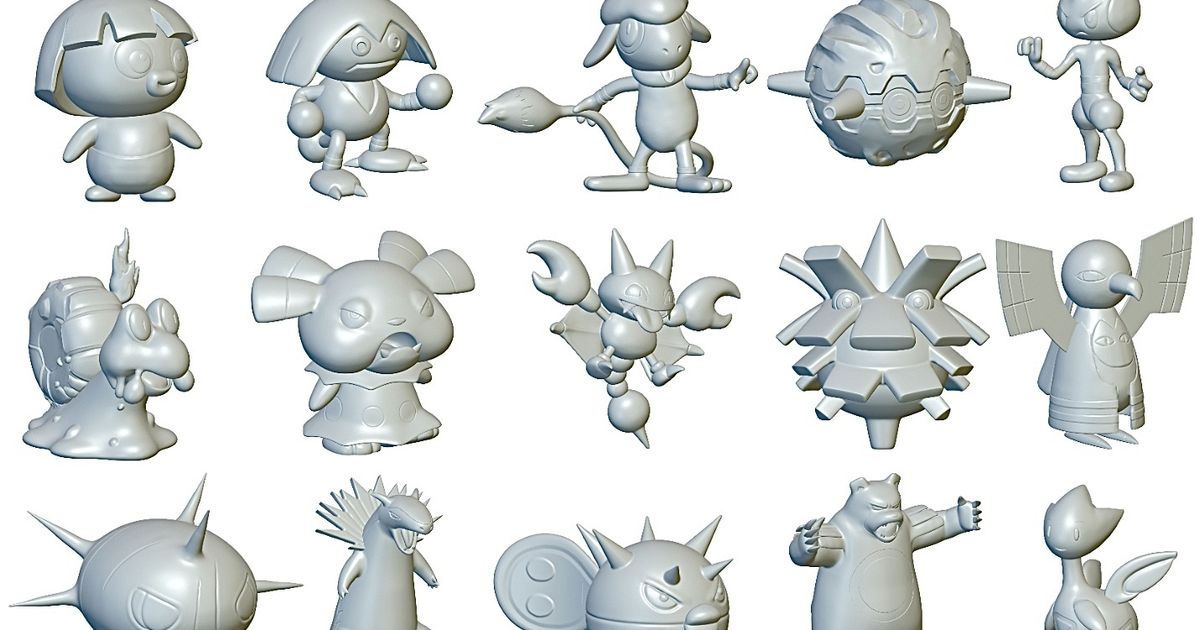 Pokemon Pack Ultra - Optimized for 3D Printing! por 3Dprint1UP ...