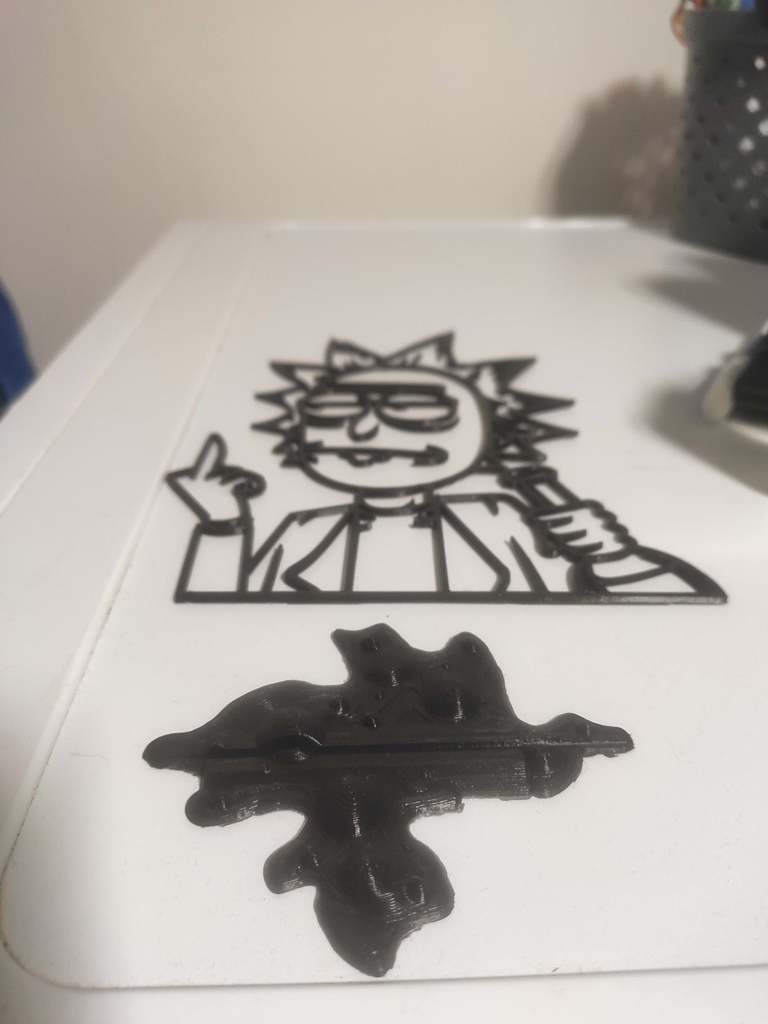 rick sanchez silhouette remix by seck seck | Download free STL model ...