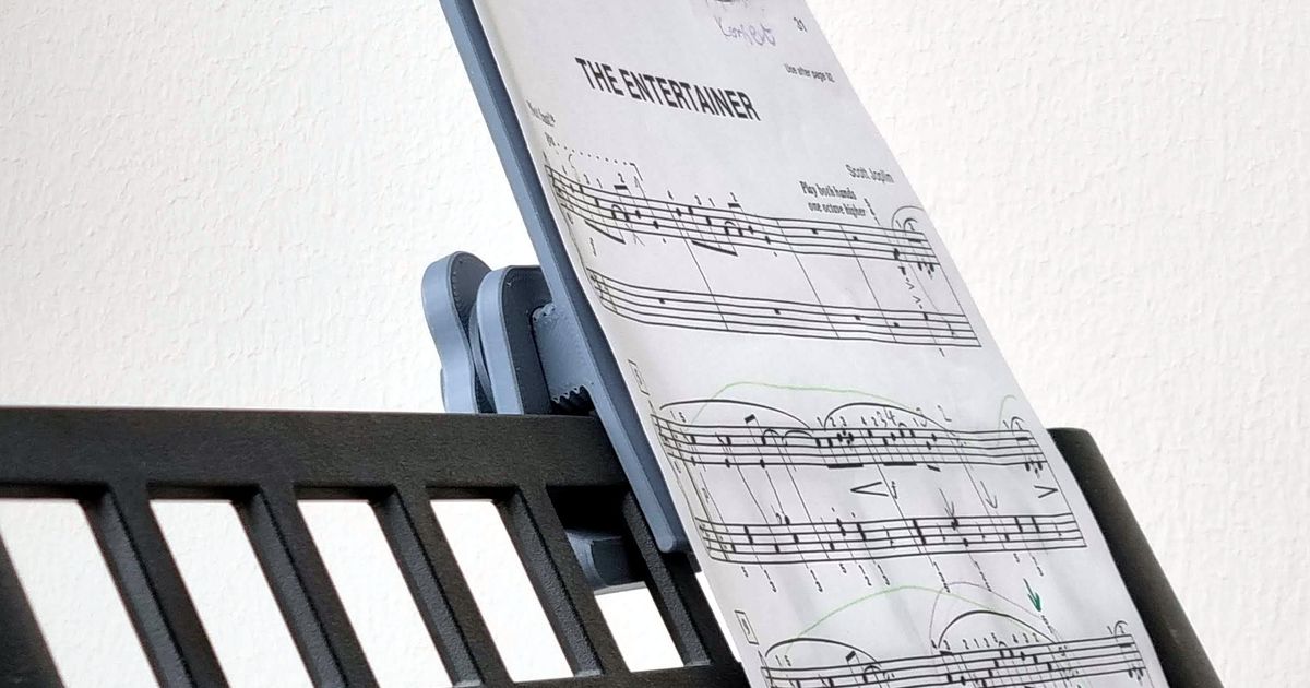 Music Stand Extender by ishikawats | Download free STL model ...