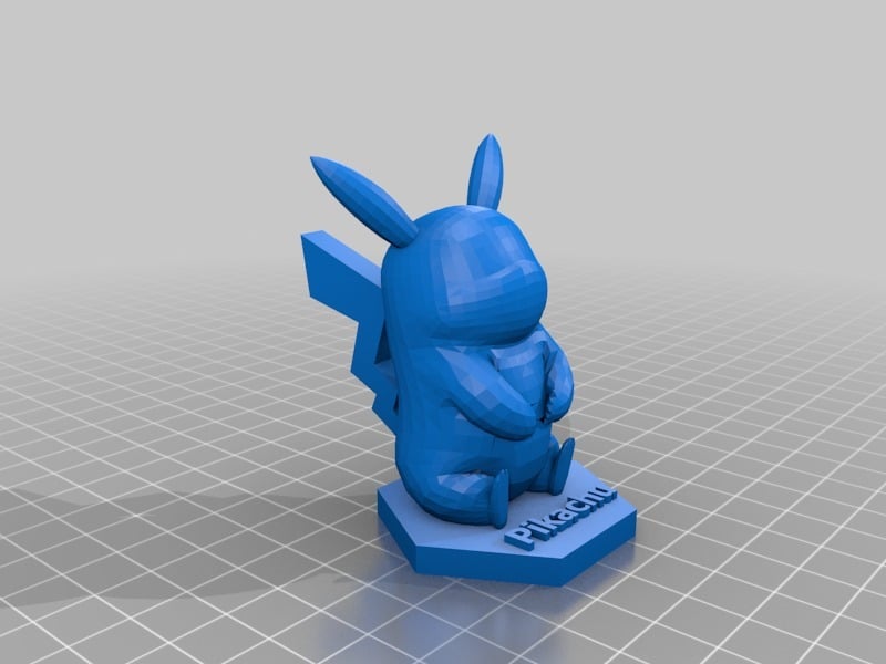 Sitting Pikachu Pokémon by Take on Projects | Download free STL model ...