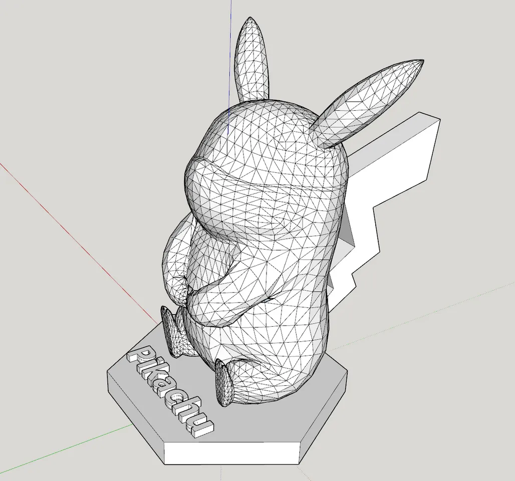 Sitting Pikachu Pokémon by Take on Projects | Download free STL model ...