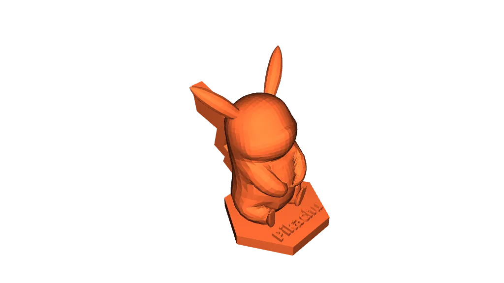 Sitting Pikachu Pokémon by Take on Projects | Download free STL model ...