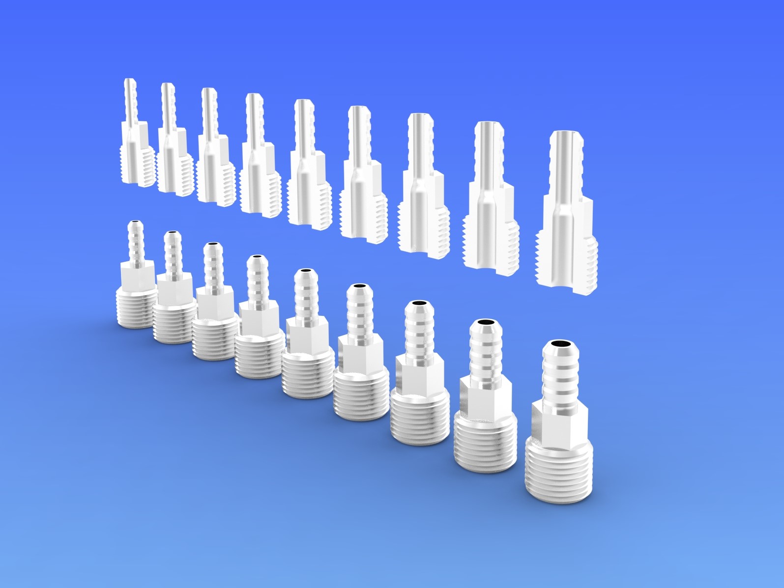 Adapter to connect a hose to a thread G1/2 - ⌀ 7mm up to ⌀11mm by ...