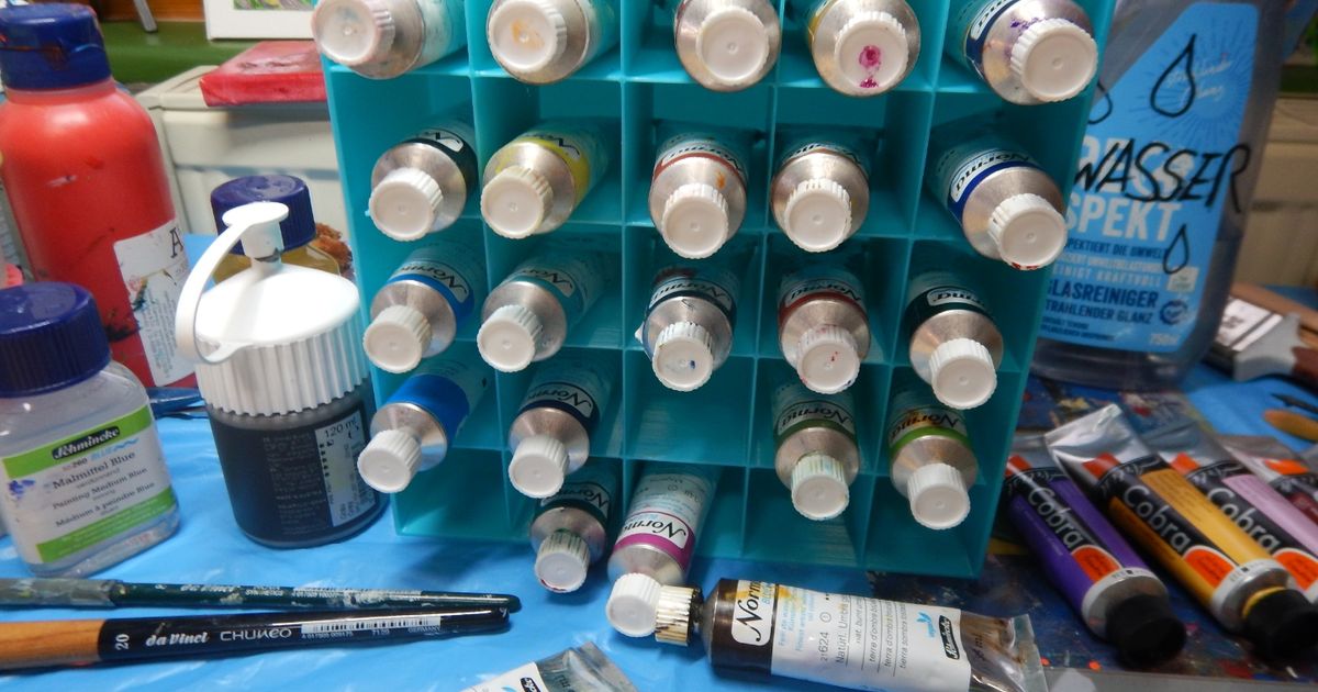 Paint tube rack (parameterizable) - Farbentubenregal (parametisierbar ...