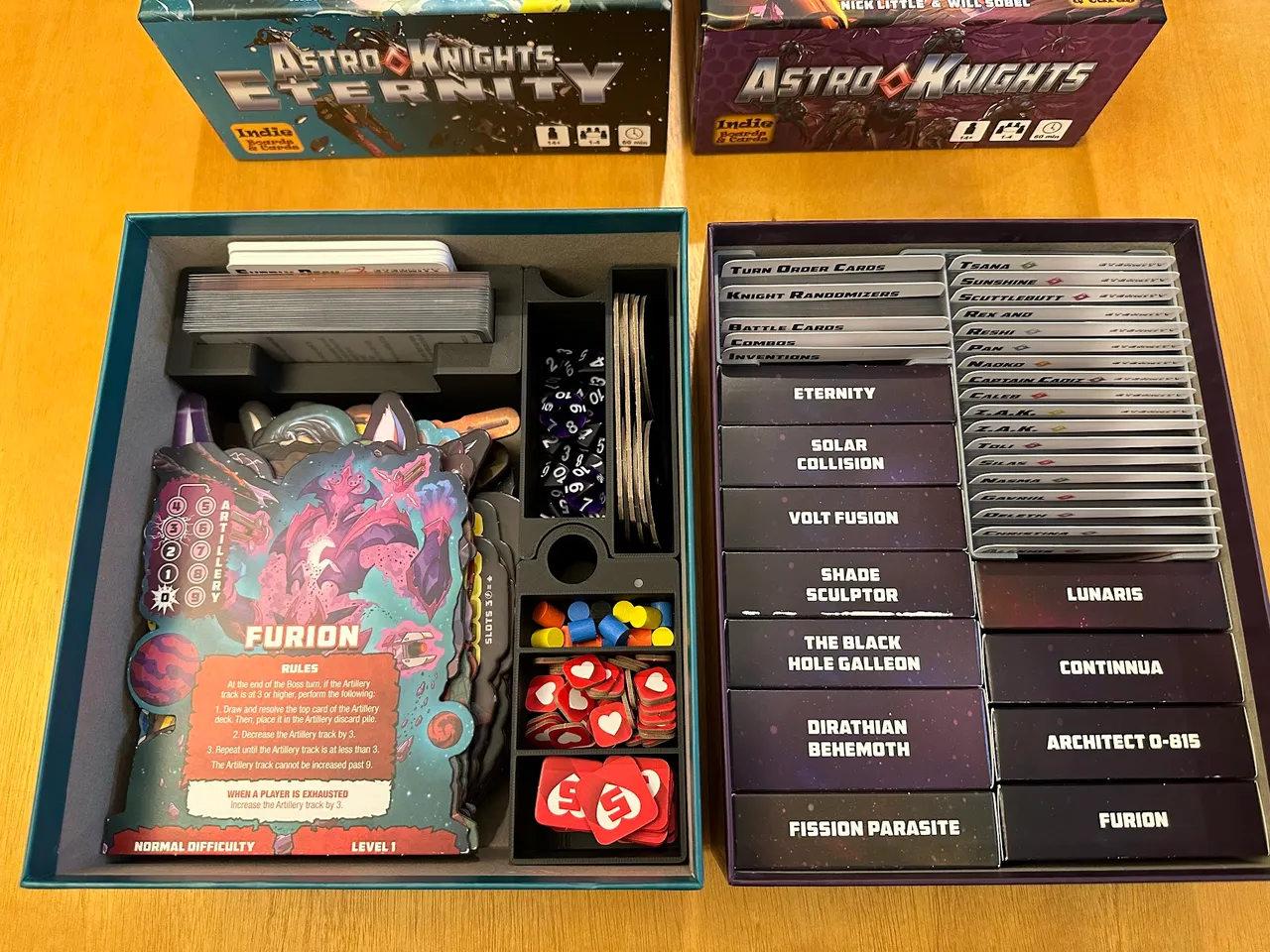 Astro Knights + Eternity expansion, deluxe player boards insert by ...