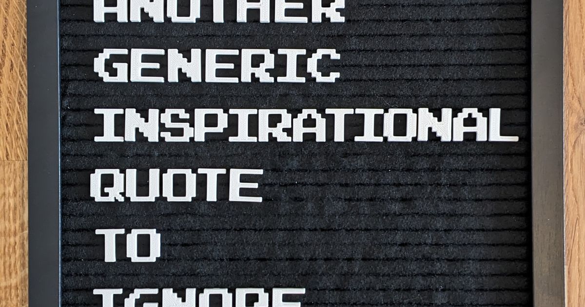 8-bit Letterboard Letters by DTR9000 | Download free STL model ...