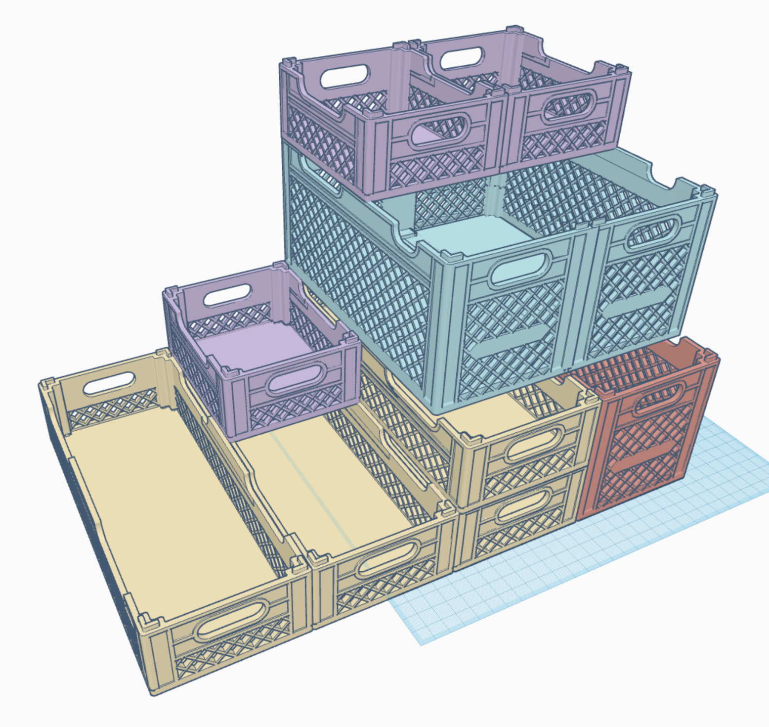Stackable Crate (large) by MediaMan3D | Download free STL model ...