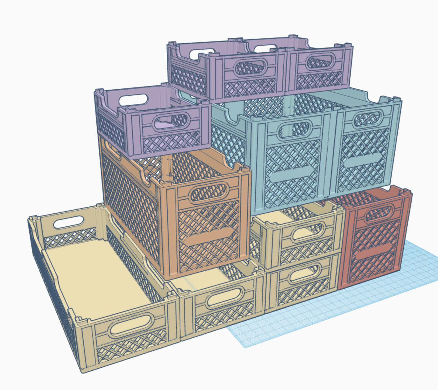 Stackable Crate (large) by MediaMan3D | Download free STL model ...