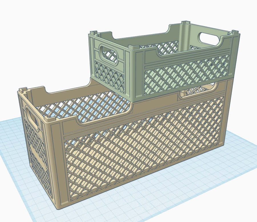 Stackable Crate (large) by MediaMan3D | Download free STL model ...