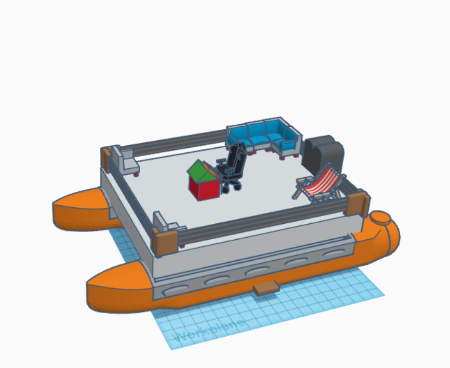 Pontoon boat by The_Brett | Download free STL model | Printables.com
