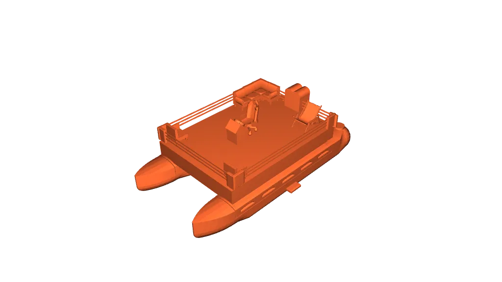 Pontoon boat by The_Brett | Download free STL model | Printables.com