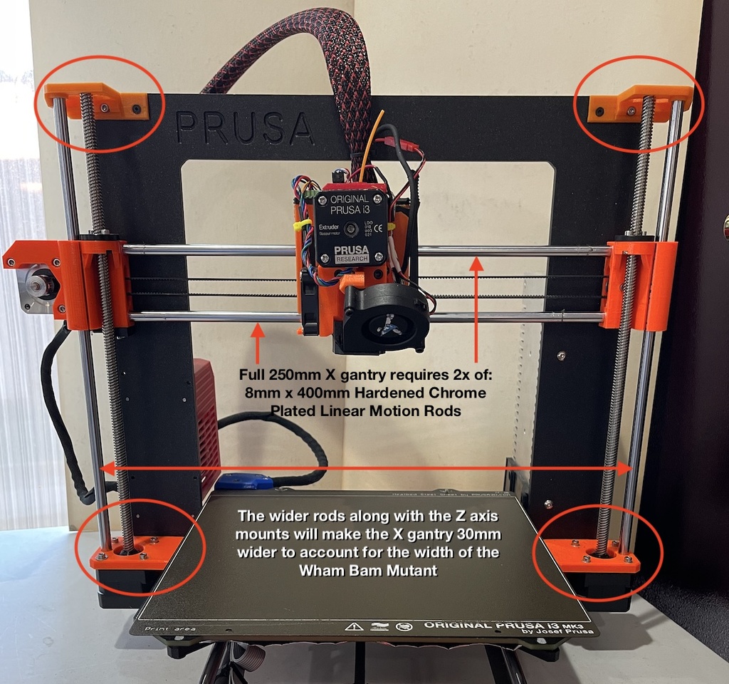 Prusa MK2.5S mods for Wham Bam Mutant V2 by MediaMan3D | Download free ...