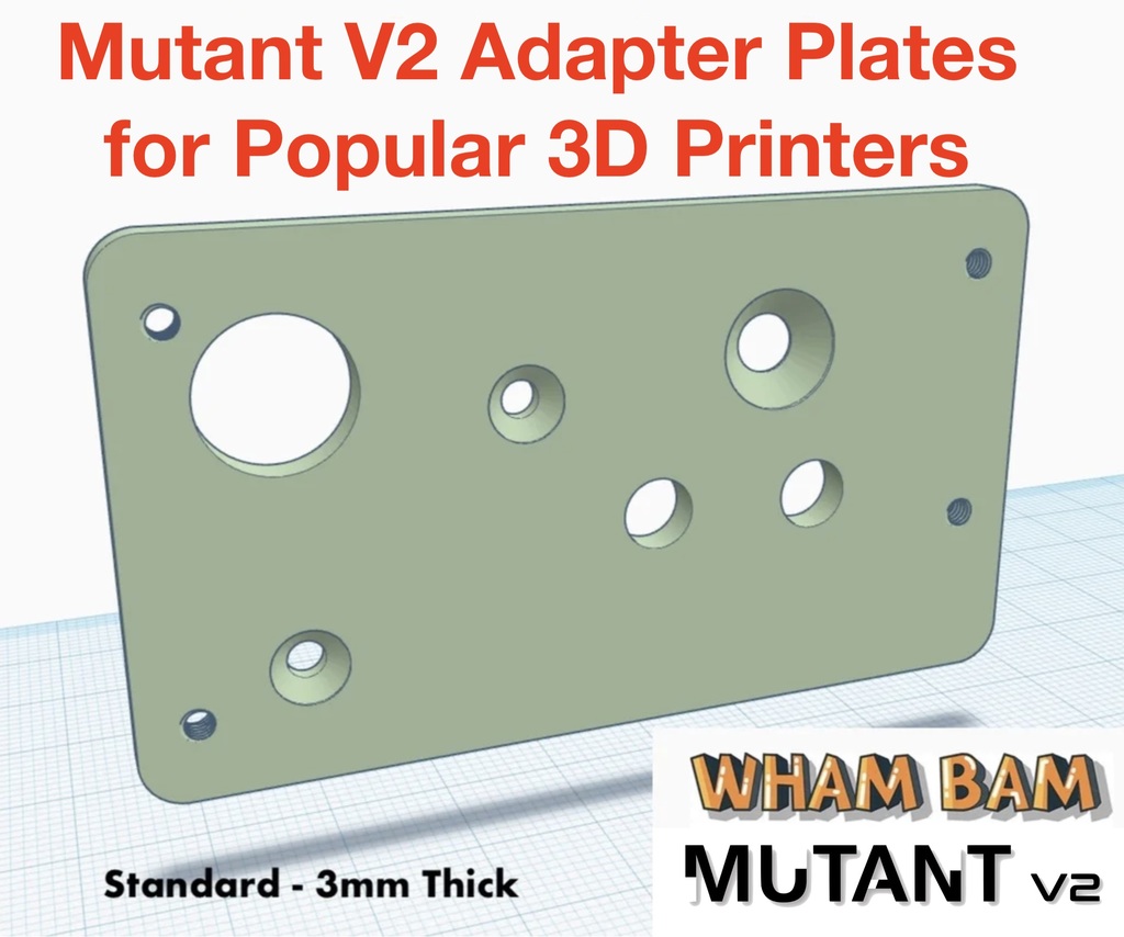Mutant V2 Interface Plates for Popular 3D Printers by MediaMan3D ...