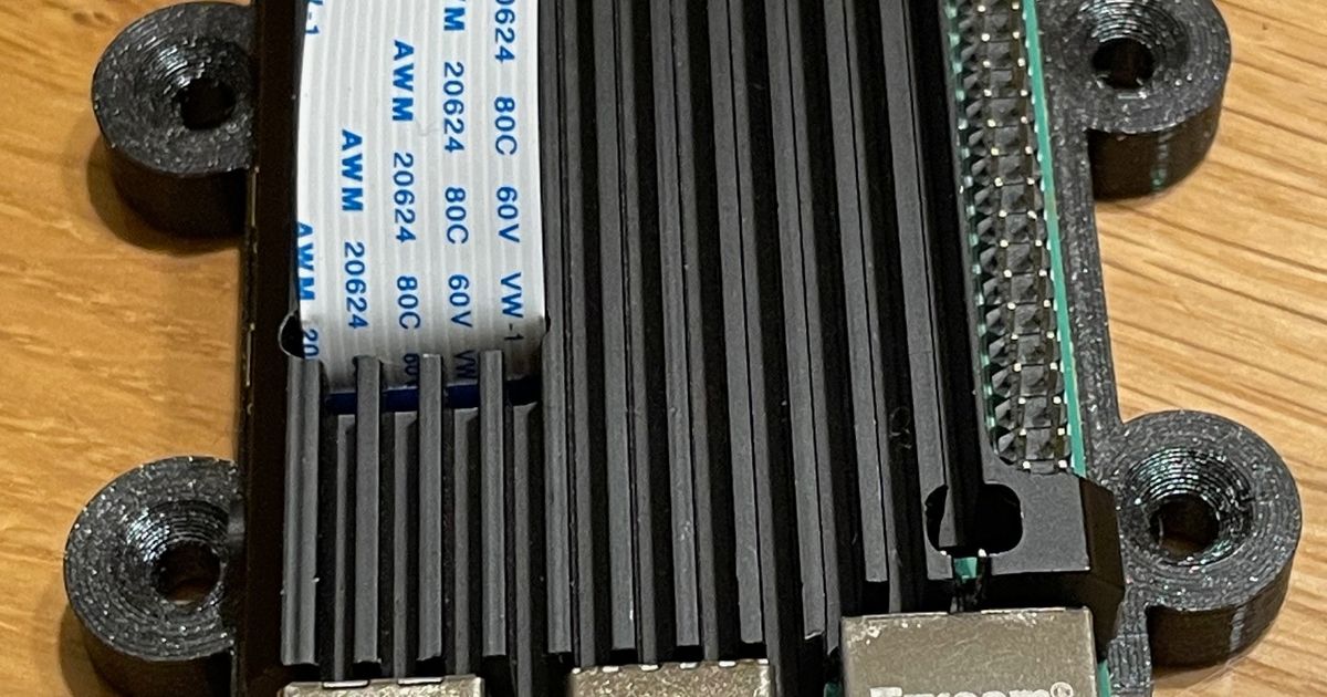 Wall mount for raspberry pi 4 aluminum case. by LudoM | Download free ...