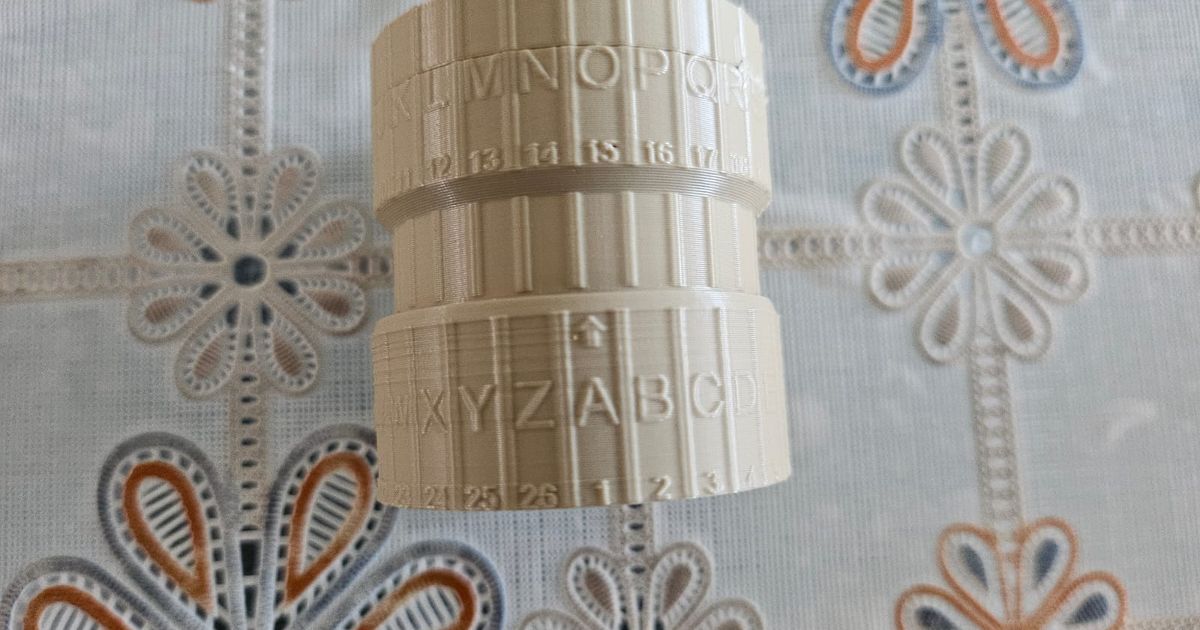 Print-in-Place Rotary Caesar Cipher Ring - Cryptographic Decoder ...